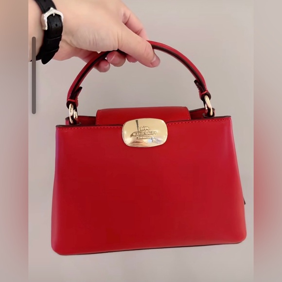 Coach | Bags | Nwtcoach Eliza Mini Carryall Bag Coach Cw40 Goldboldred ...